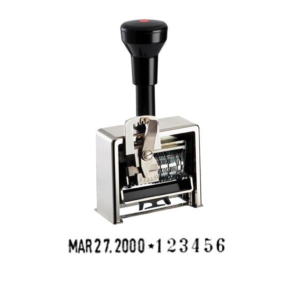 Reiner 6 Wheel 3/16" Roman Deluxe Date and Numbering Machine Model 307 ...